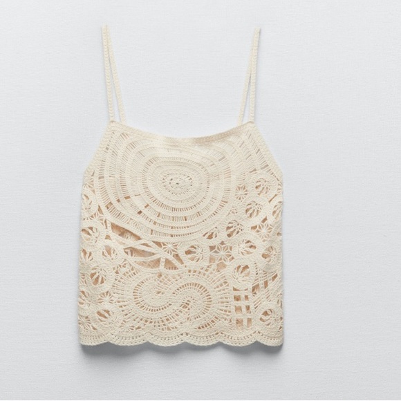 Zara | Tops | Zara Crochet Camisole Top | Poshmark